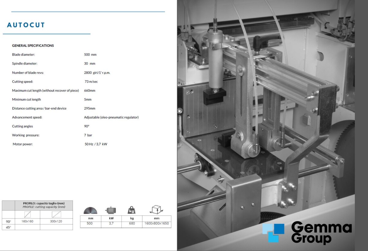 GEMMA - Autocut - Automatic Single Head Cutting Off Machine