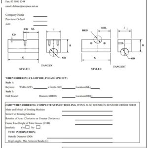 Clamp Die: High-quality Tube Bending & End-forming Tool Sets