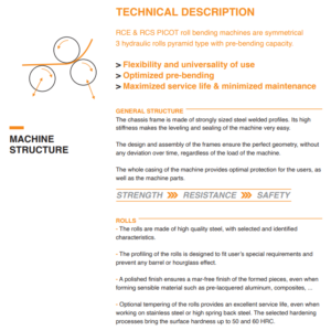 PICOT – Type RCE – 3 Rolls Plate Bending Machine